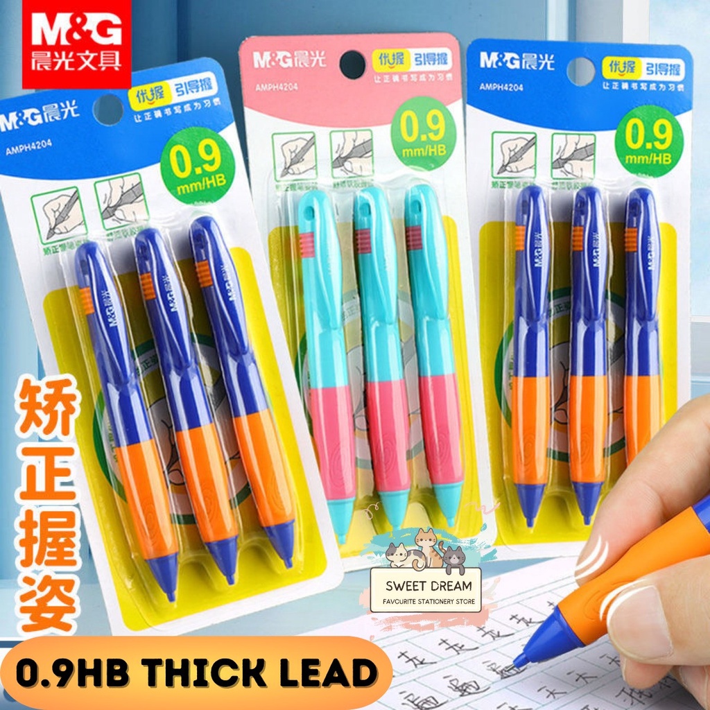 M&G 0.9MM HB Mechanical Pencil Trainer Kindergarten Primary School for ...