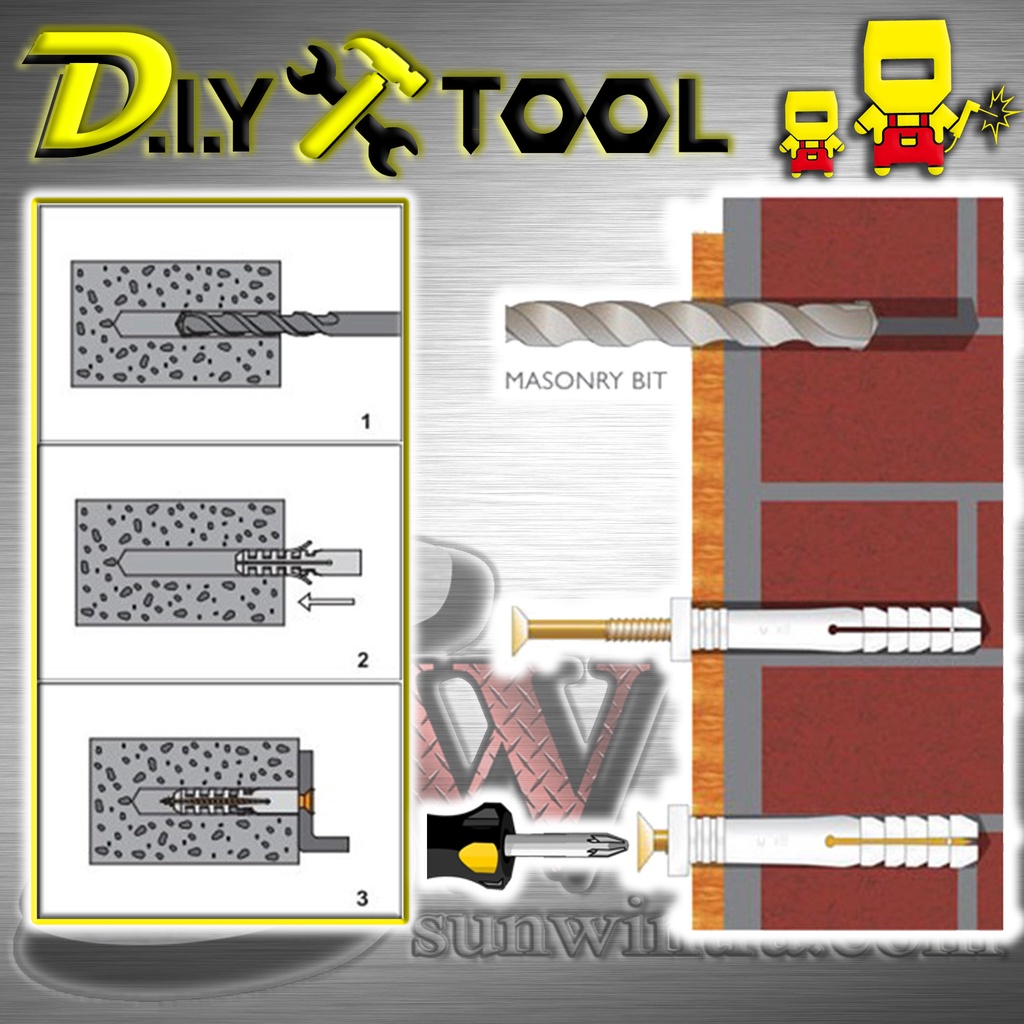 [SW Hardware] High Quality PVC Wall Plug Plastic Plug Nail 8MM 10MM ...