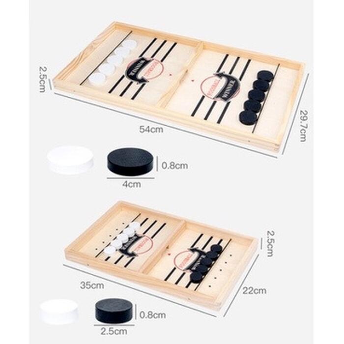 Wooden Sling Puck Board Game Bouncing Hockey Fast Sling Puck Super ...
