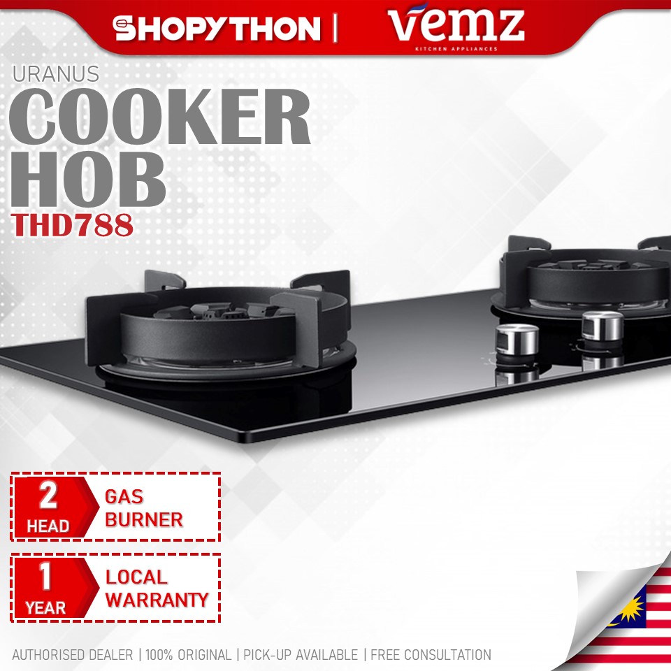 VEMZ Uranus Cooker Hob THD788 (2 x 5200w) Kitchen Gas Stove Double ...