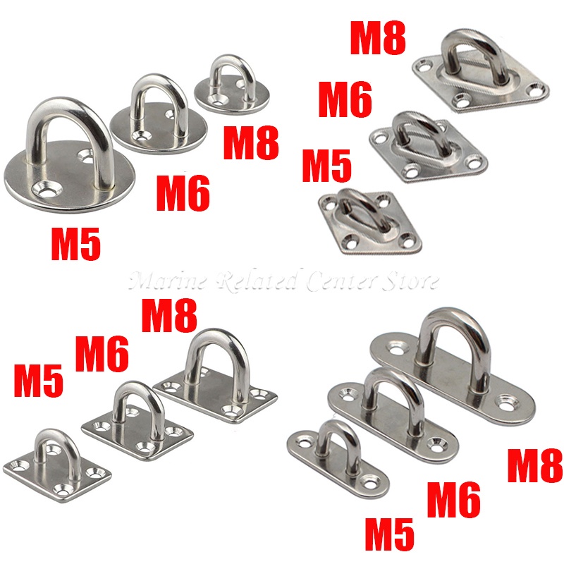 M5 M6 M8 Stainless Steel 304 Pad Eye Plate Hook Fixed Deck Door Buckle ...