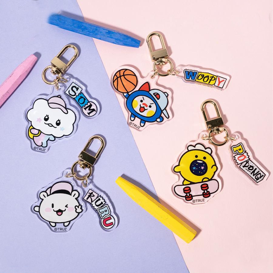 Kpop Idol TREASURE Cute Cartoon Characters TRUZ Keychains Acrylic ...