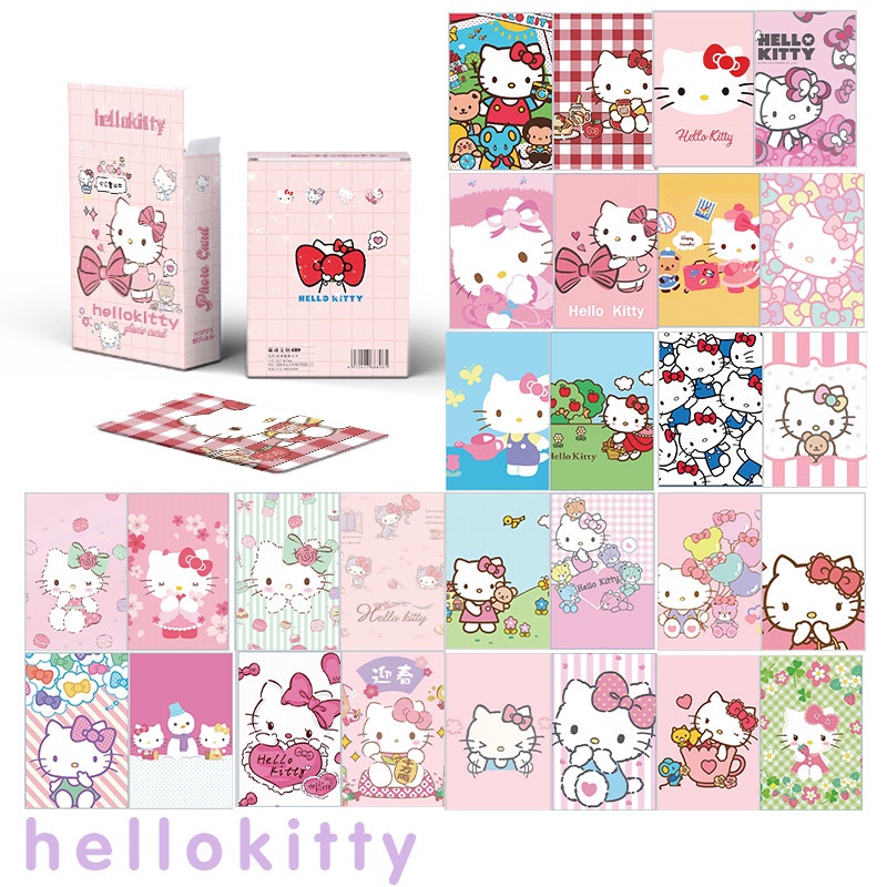 50PCS Sanrio Laser Lomo Card Kpop Photocard Cute Carton Flash Cards and ...