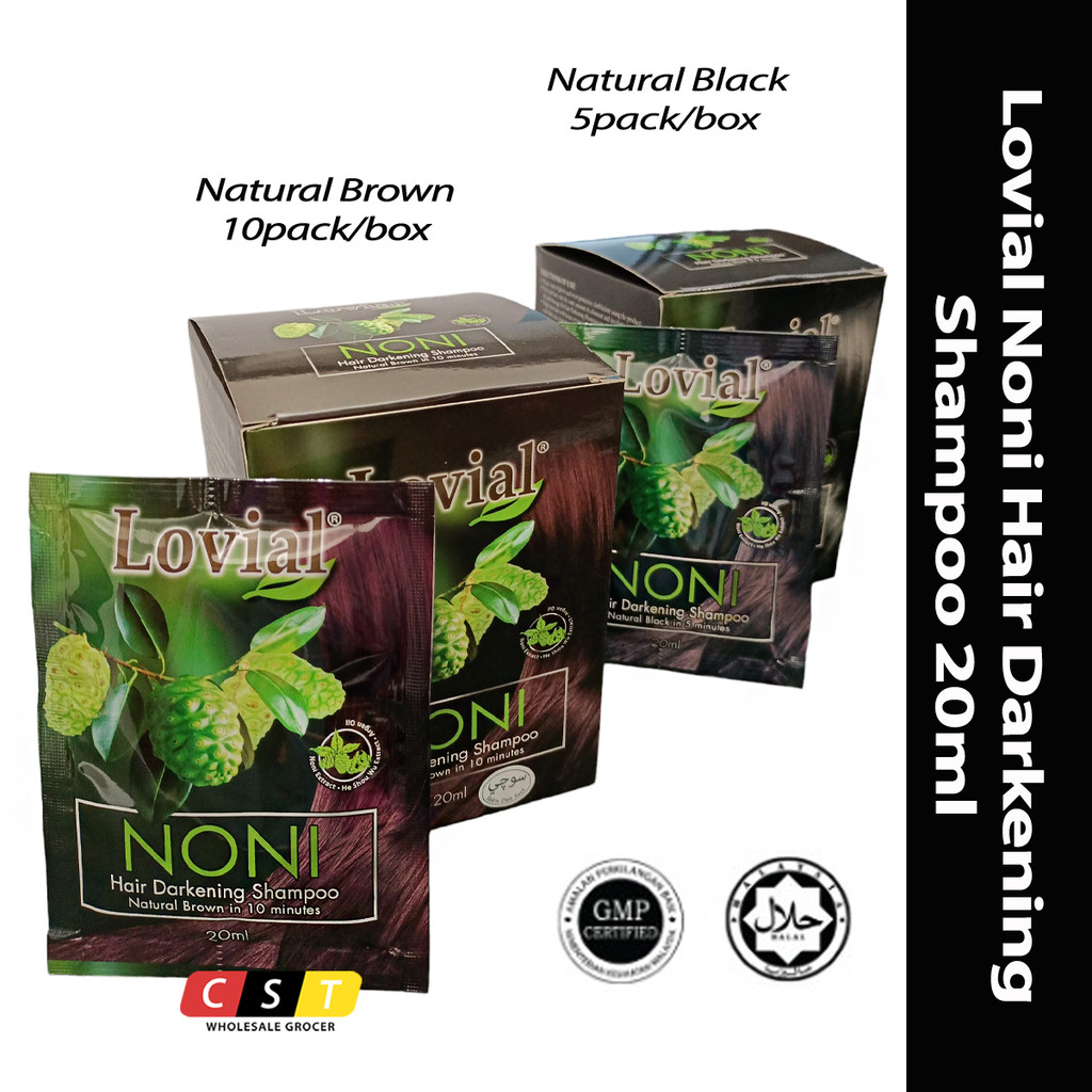 Lovial Noni Hair Darkening Shampoo 20ml (1 box) | Shopee Malaysia