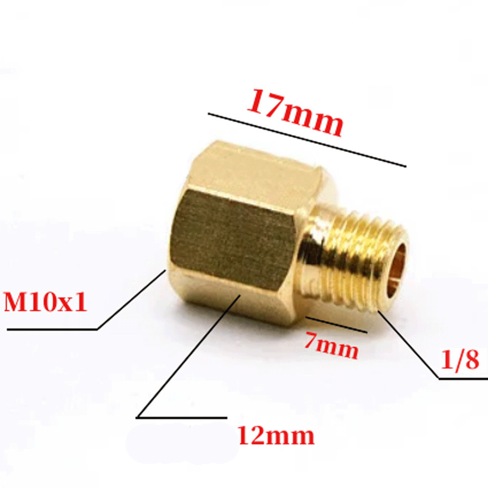 M6 M8 M10 1/8" 1/4" BSP Female to Male Straight Brass Pipe Connector ...