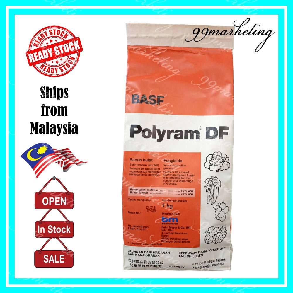 1KG Polyram DF BASF Contact Fungicide Racun Kulat Sentuh Metiram Hawar ...