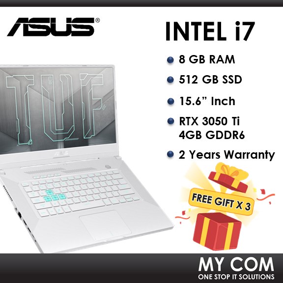 Asus TUF Dash F15 FX516P-EHN007T 15.6" FHD 144Hz Gaming Laptop (i7 ...