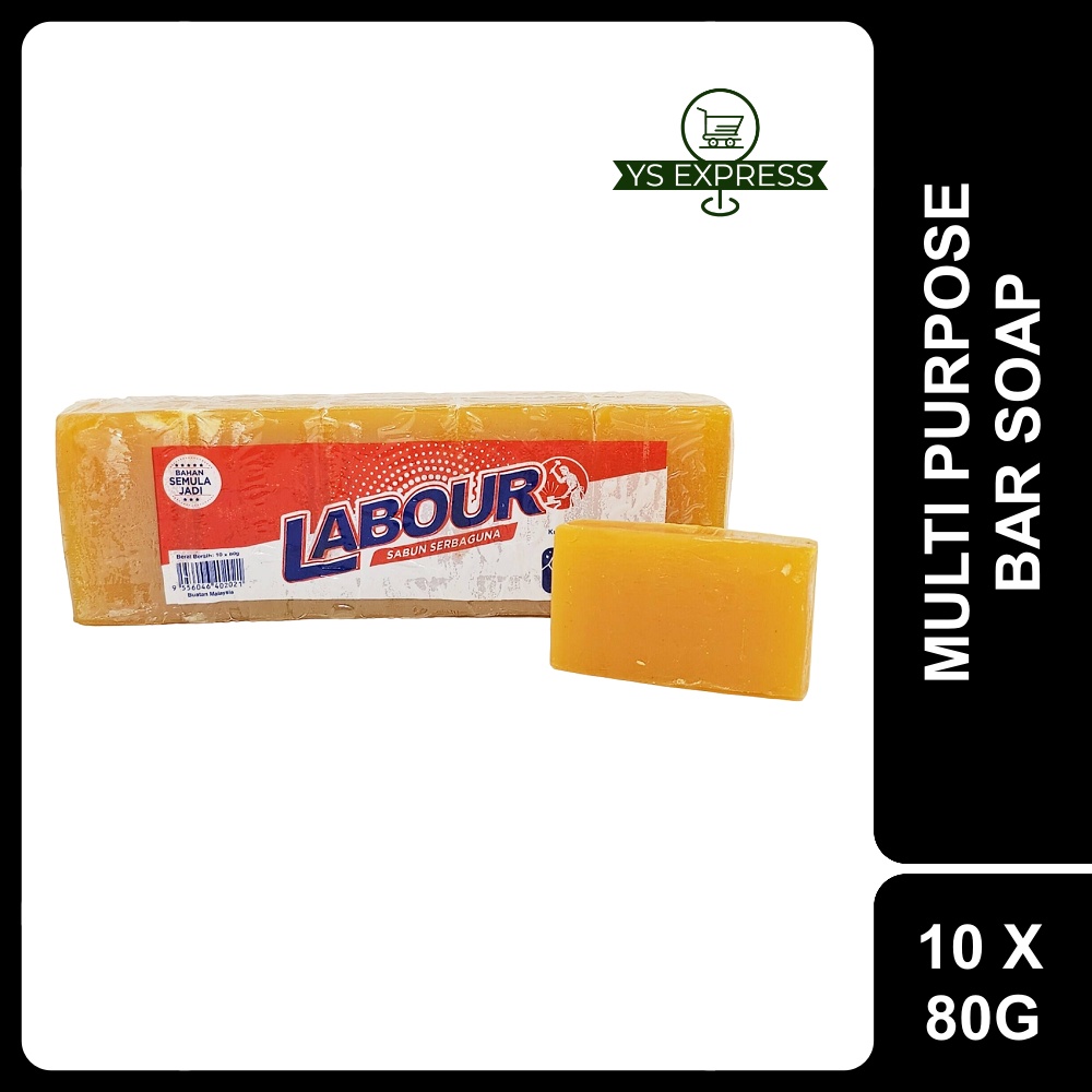 LABOUR Multi-purpose Bar Soap 10 X 80G - Sabun Serbaguna Cap Buruh ...