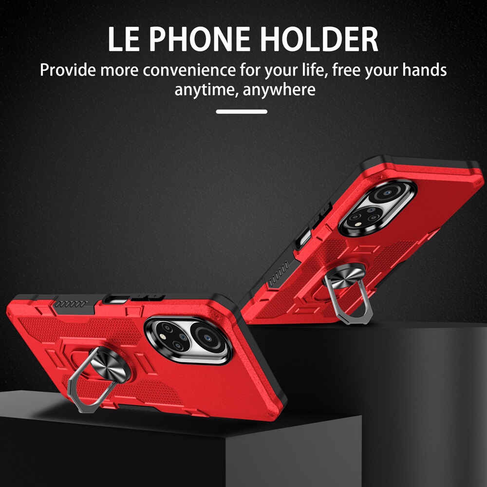 KEYSION Shockproof Armor Case for Honor X7 Soft Silicone + PC Metal ...