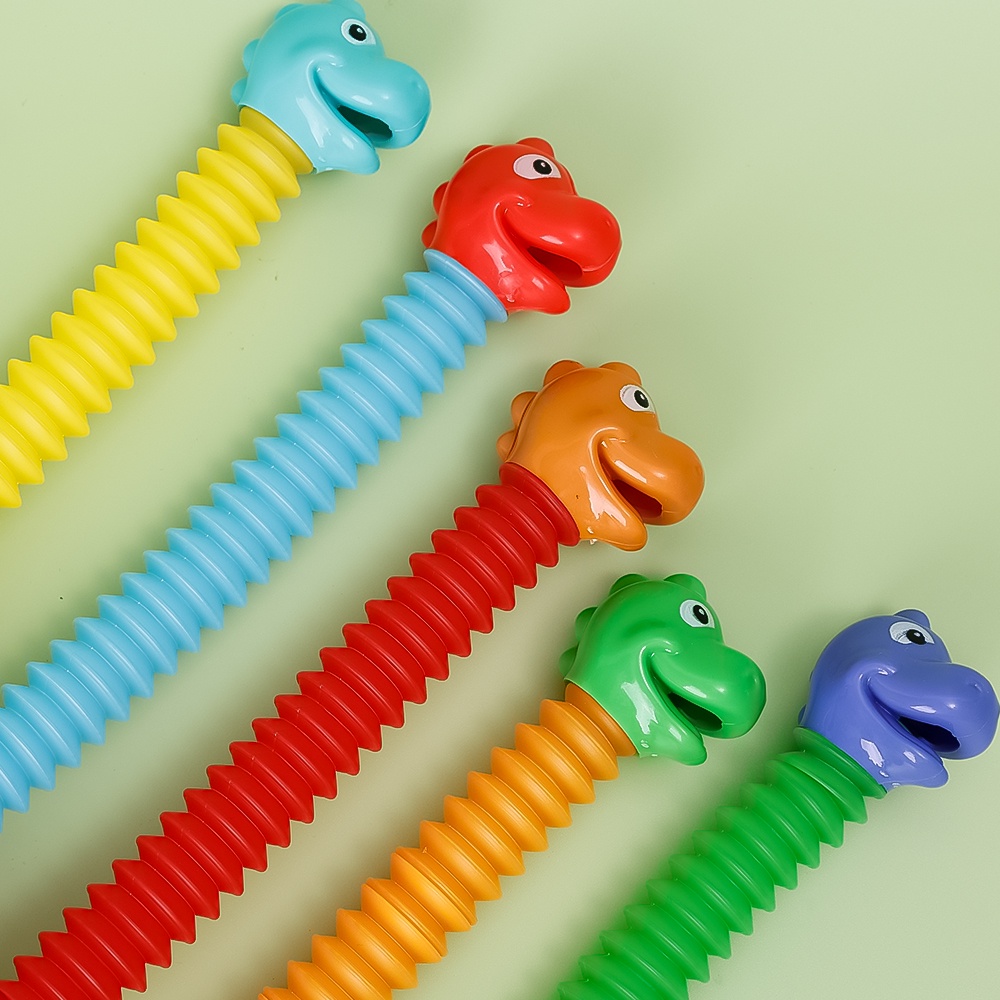 Telescopic Dinosaur Toy Mini Pop Tubes Kawaii Dinosaur Mochi Squishy ...