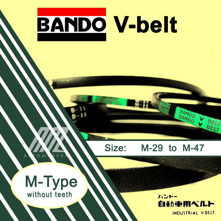 Washing Machine Bando Fan Belt M-Type Series M-29 to M-47 V-Belts ...