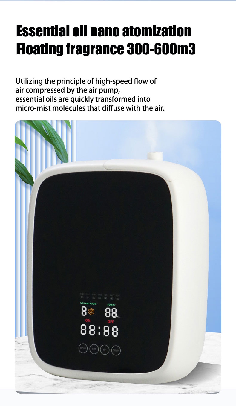 Aroma Diffuser Wall Mounted Hotel 500ML Aroma Diffuser With Fan Inside ...