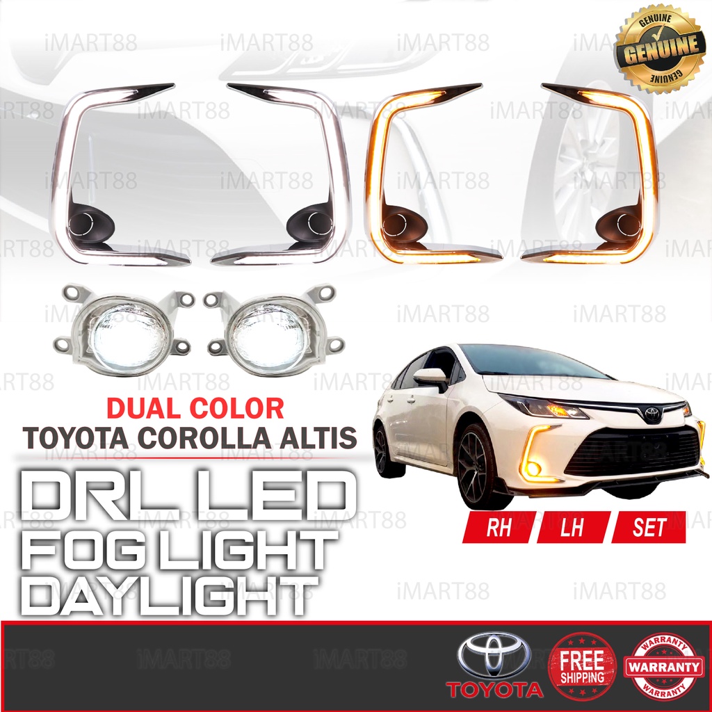 TOYOTA COROLLA ALTIS 2019 - 2021 - DRL LED DAYLIGHT & FOG LIGHT DUAL ...