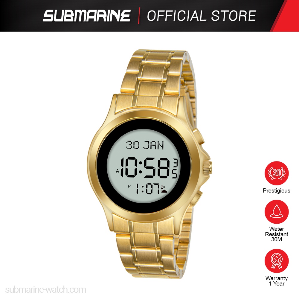 SUBMARINE Watch Digital Watch Muslim Qibla Watch for Men Buruj Watch ...