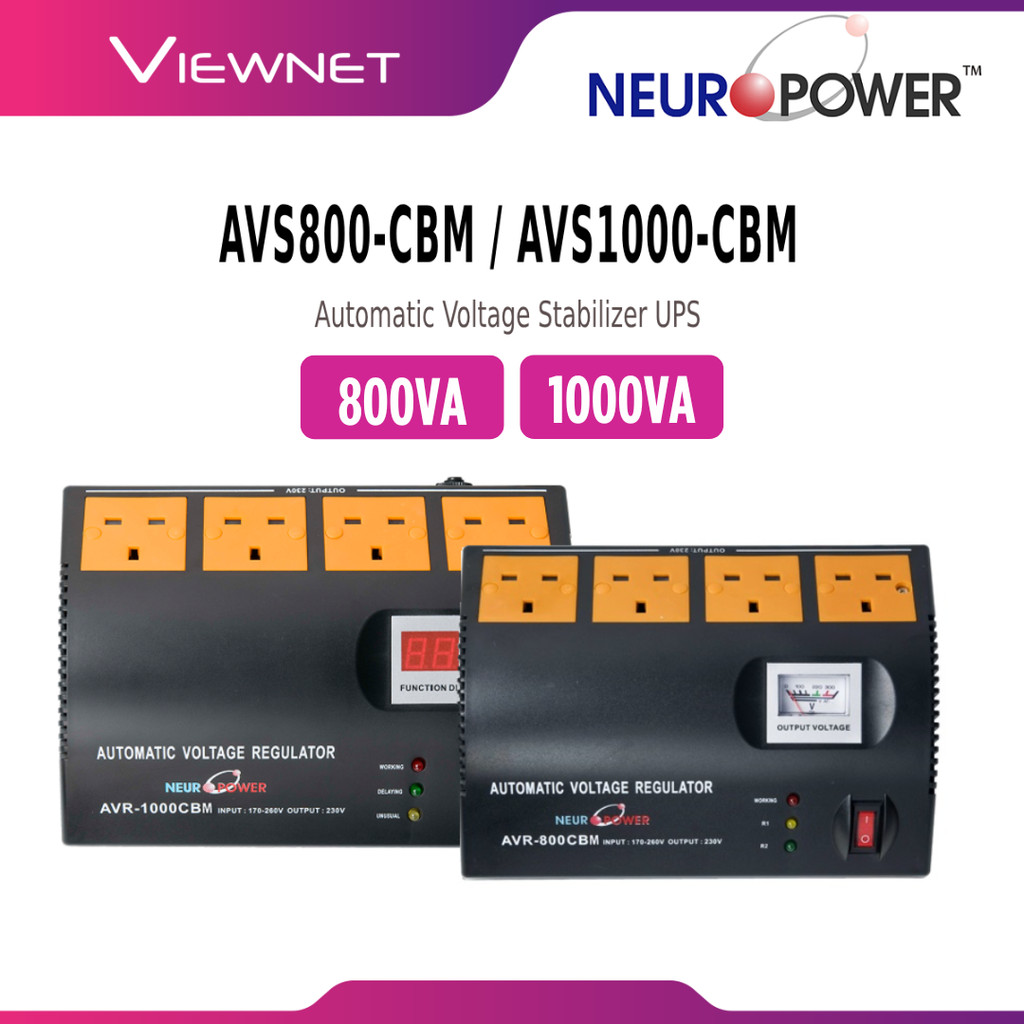 NEUROPOWER AVR 800VA AVS800-CBM, 1000VA AVS1000-CBM AUTOMATIC VOLTAGE ...