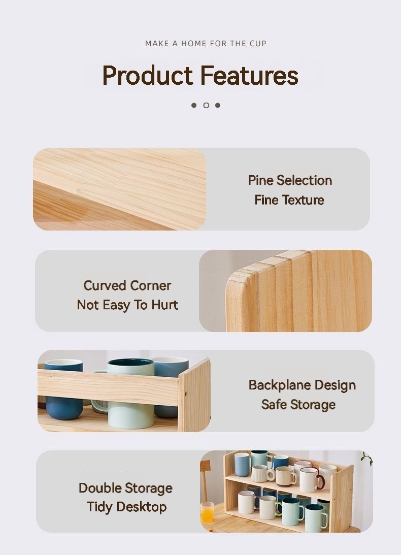 Ready Stock Rak Meja Wood Table Display Rack Shelf Desk Organizer ...