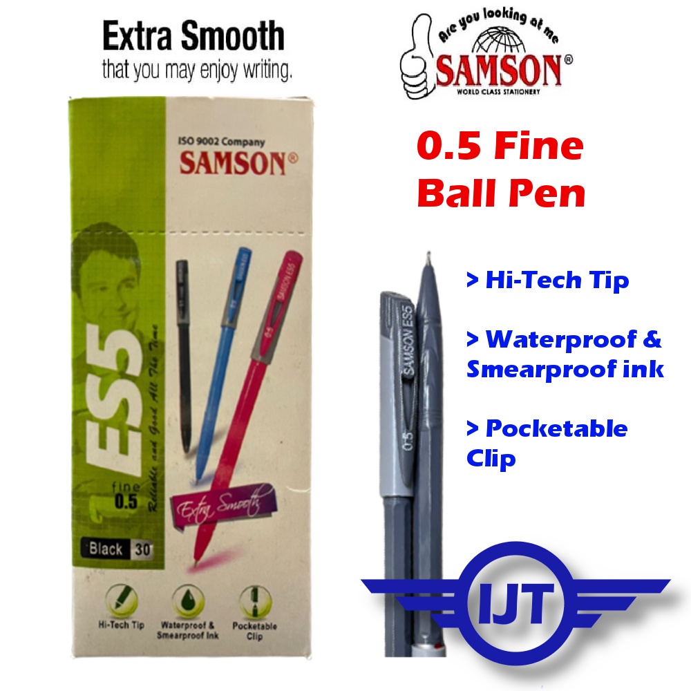 SAMSON BALL PEN ES5 0.5 FINE Extra Smooth / Waterproof Ball Pen ...