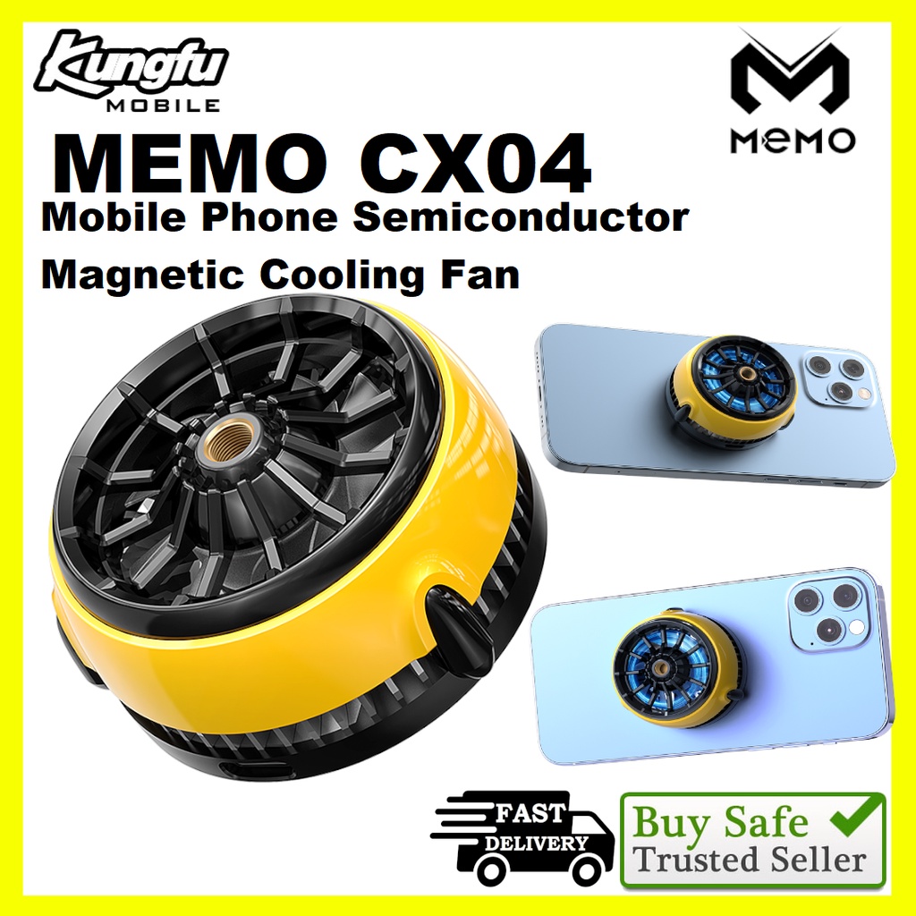 ⚡Ship In PJ⚡MEMO CX04 Mobile Phone Semiconductor Radiator Type-c Magnetic Cooling Fan | Shopee ...