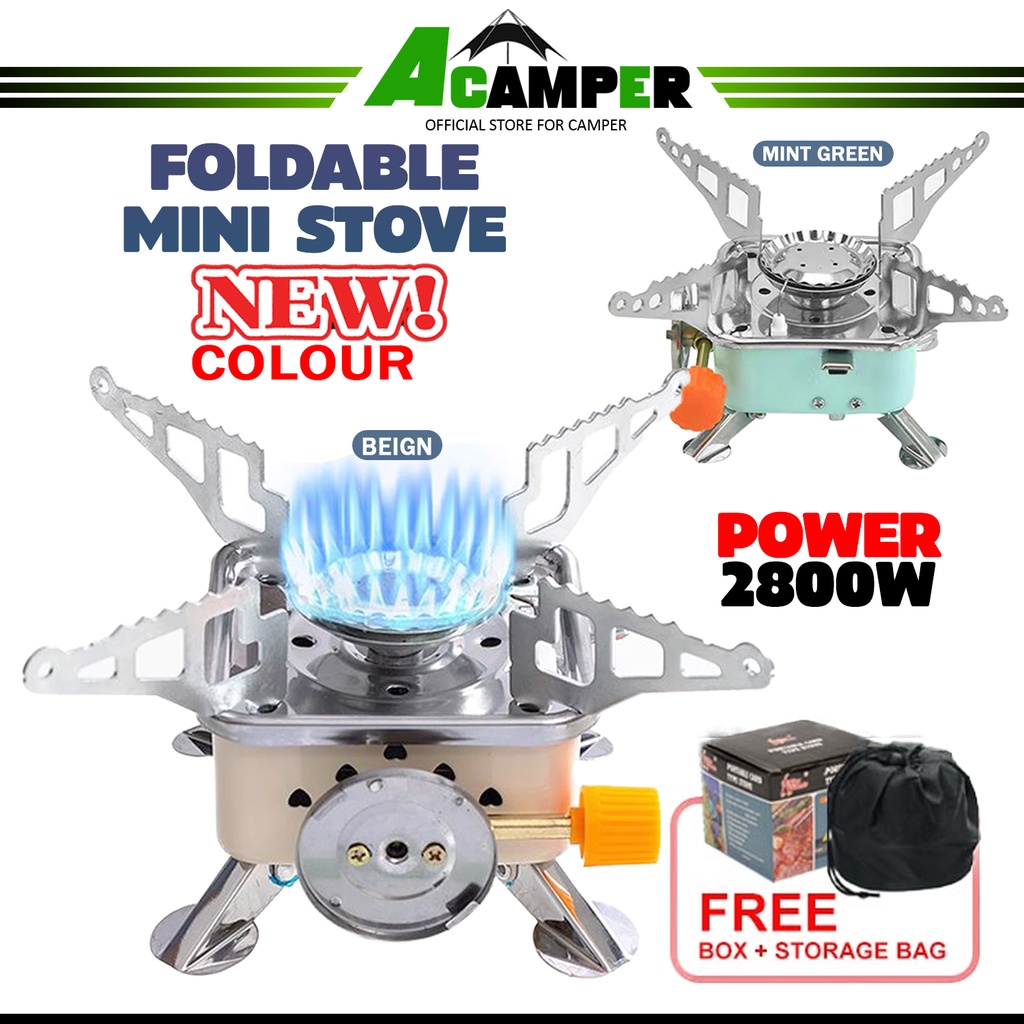 Folding Camping Mini Gas Stove Portable Gas Stove Camping Dapur Masak ...