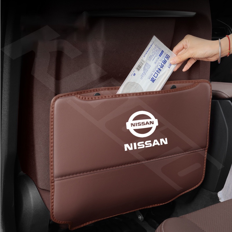 1pc Nissan Car Leather Seat Back Kick Pad Anti Scratch Mat For Almera ...
