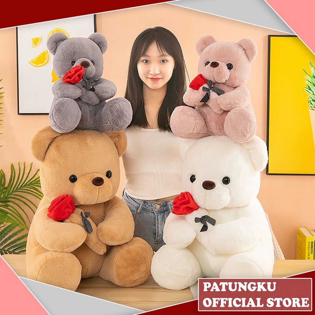 ️PatungKu ️ Ready Stock Cute Rose Bear Doll Plush Valentine's Day ...