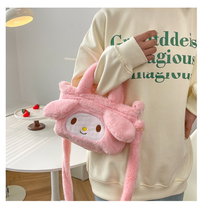Sanrio Plush Bag Kawaii Hello Kitty Kuromi Tote Bag for Women Cute ...