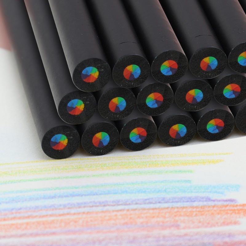4 Colors Rainbow Pencil / Cute Wood Colorful Pencil Crayon / Art ...