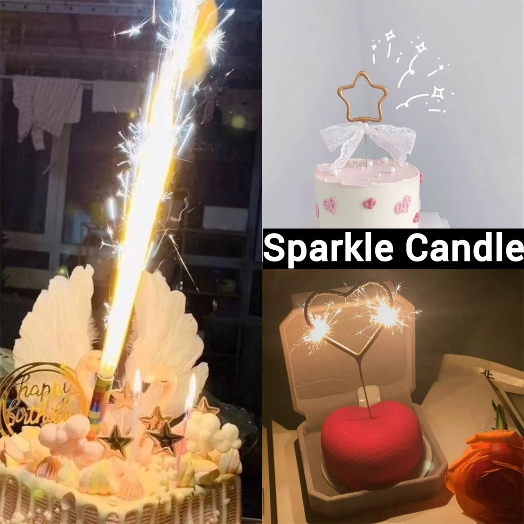 【WHOLESALE】Sparkle Gold Stick Love Star Firework Candle Party ...