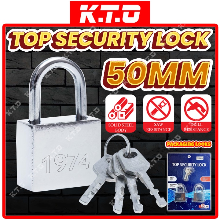 Daizen High Security Padlock Anti-Theft Solid Steel Body Door Padlock ...