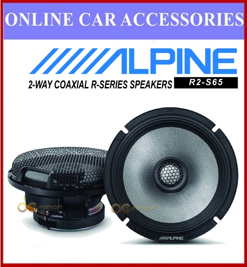 Alpine R2-S65 6.5" Inch 2-WAY R-SERIES PRO SPEAKERS 300 Watts Spk ...
