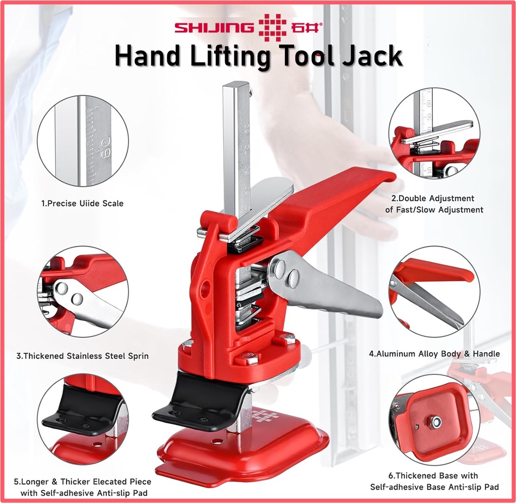 SHIJING 6523S Hand Lifting Tool Jack For Wall Tile Locating / Door ...