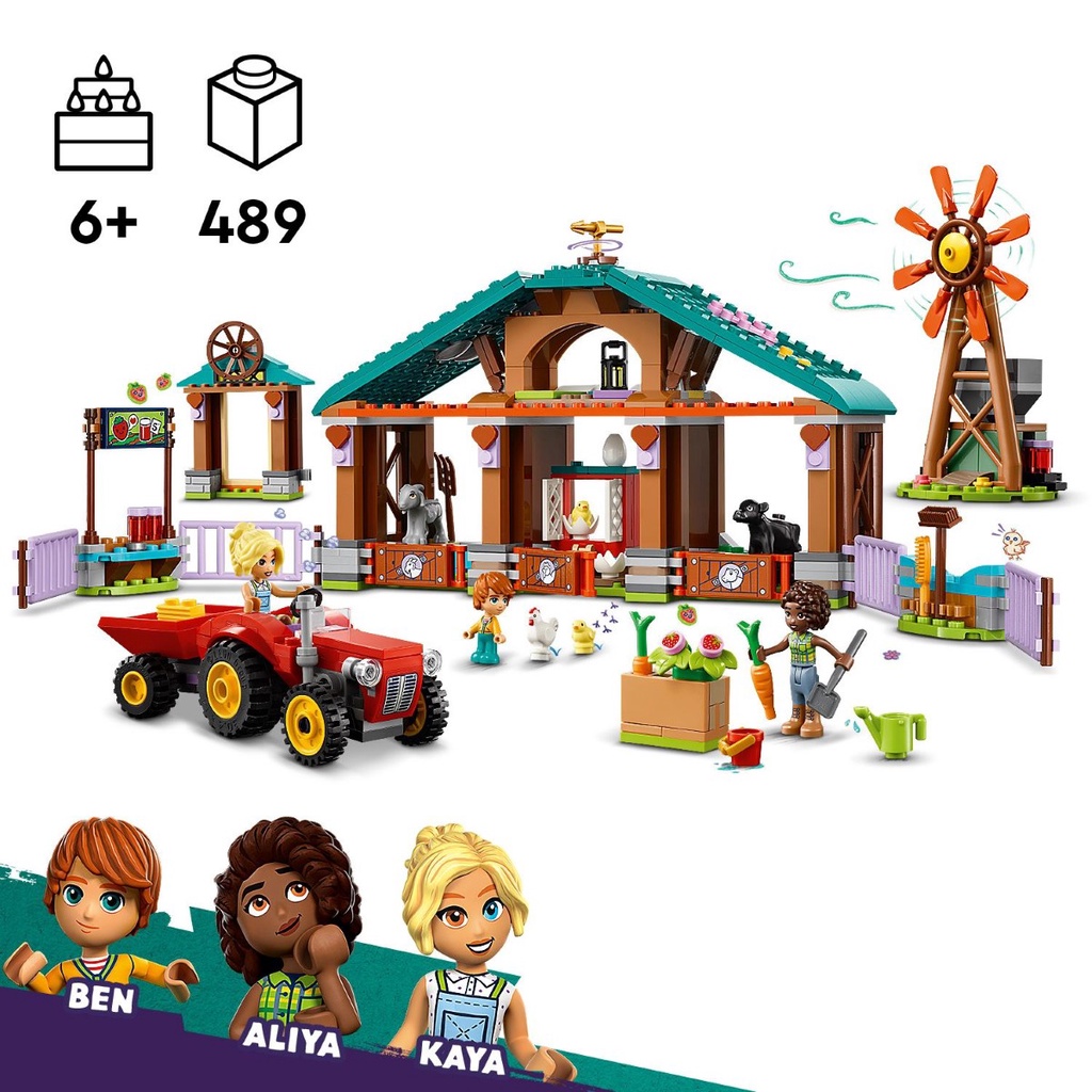 LEGO 42617 Friends Farm Animal Sanctuary Building Toy Set (489 Pieces ...