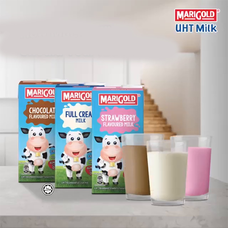 Marigold UHT Milk 1L Full Cream/ Chocolate/ Low Fat Ready Stock Susu ...