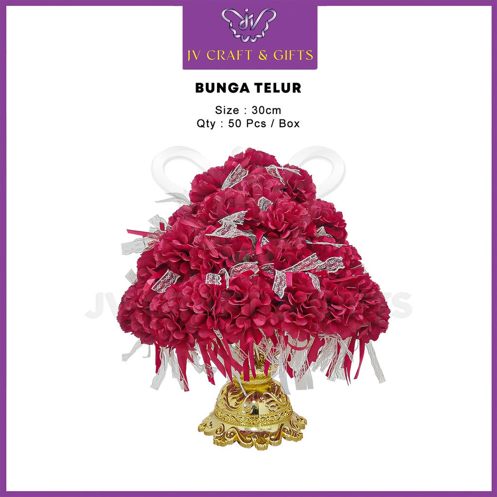 50pcs Hyrangea Bunga Telur Dengan Sarung Telur | Bunga Telur Kahwin ...