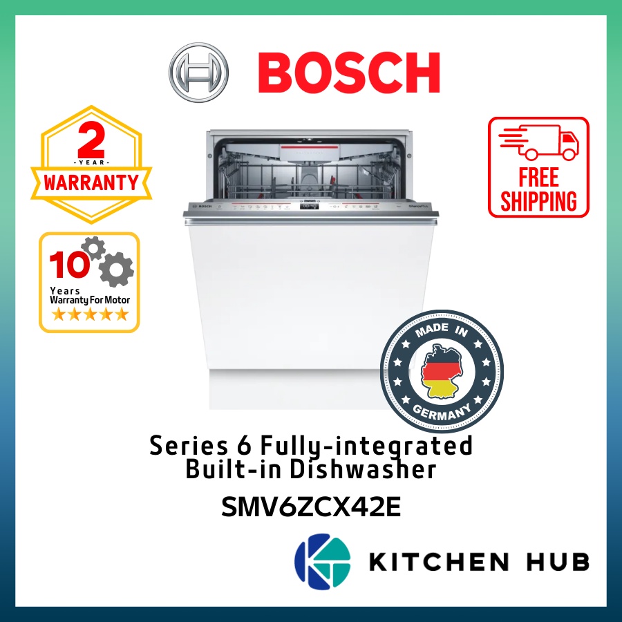 Bosch Series 6 SMV6ZCX42E Fully-integrated Built-in Dishwasher 60 cm ...