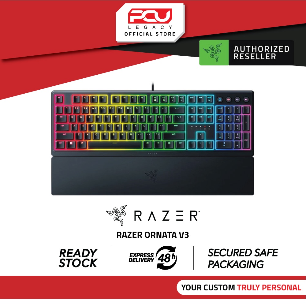 RAZER ORNATA V3 LOW PROFILE MECHA-MEMBRANE, UV-COATED KEYCAPS, MEDIA ...