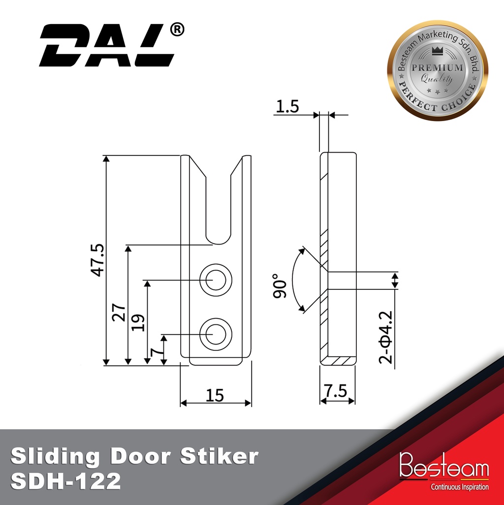 DAL SDH-122 Sliding Door Striker | Shopee Malaysia