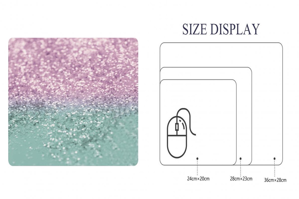 Cute_ Portable Mouse Cushion for PC Glass Texture Computer Mouse Pad ...