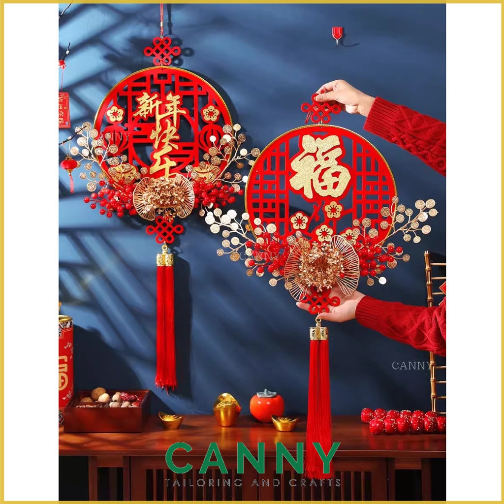 {CNY 2024} CHINESE NEW YEAR DECORATION HANGING WITH GINGKO LEAVES ...