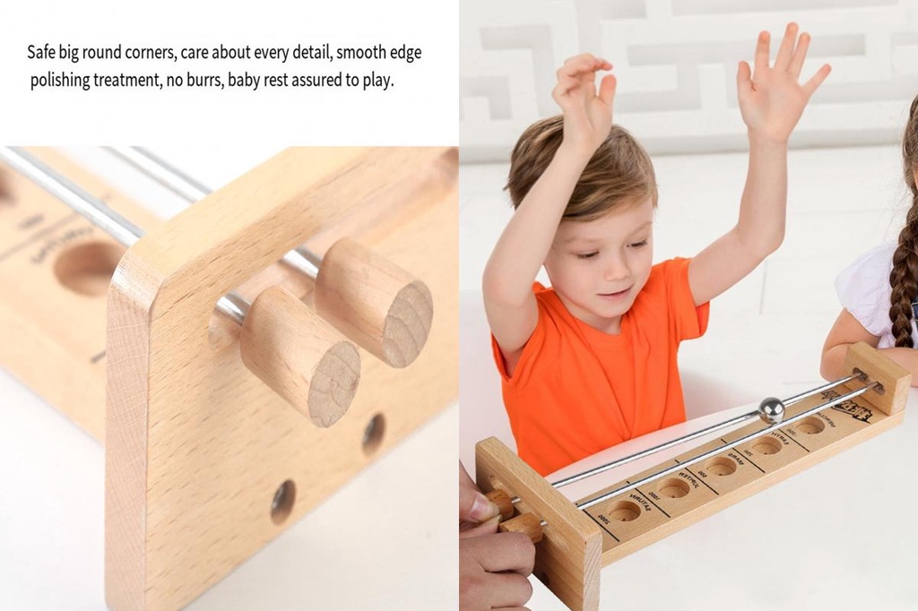 [poslajudo] Toddlers Ball Board Game Stick and Ball Board Game Wooden ...