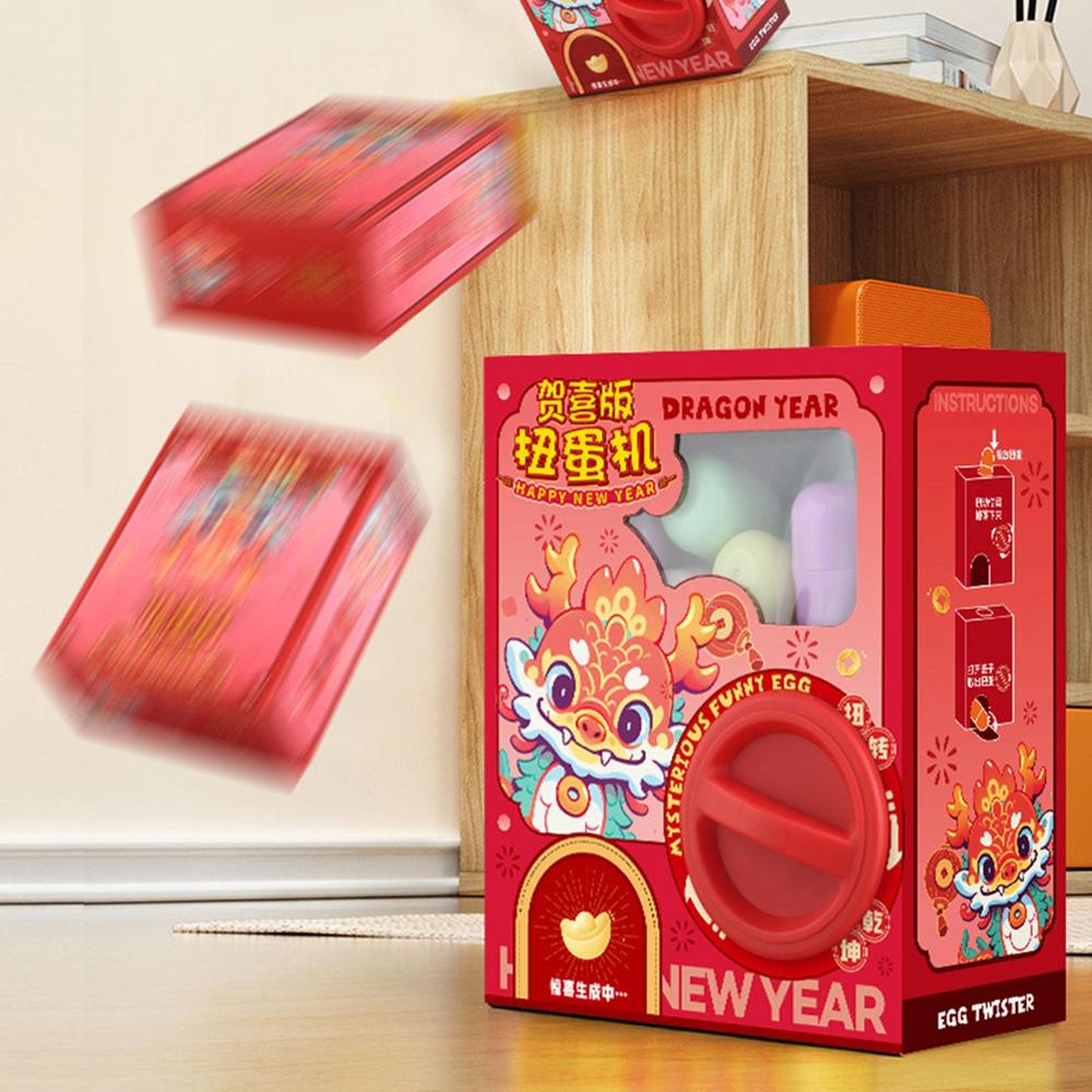 CNY Twist Egg Machine with 6pcs Gacha kids Toy Vending Machine 2024 NEW ...