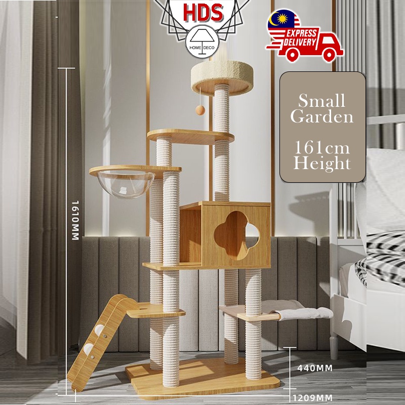 Luxury Large Cat Small Garden Tree House Wood Cat Tower Scratch Hammock ...