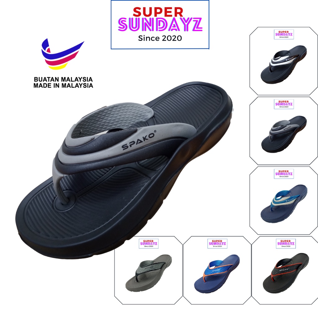 Spako (Made in Malaysia) Up to XL Size Thick Sole Men Slipper Sandals ...