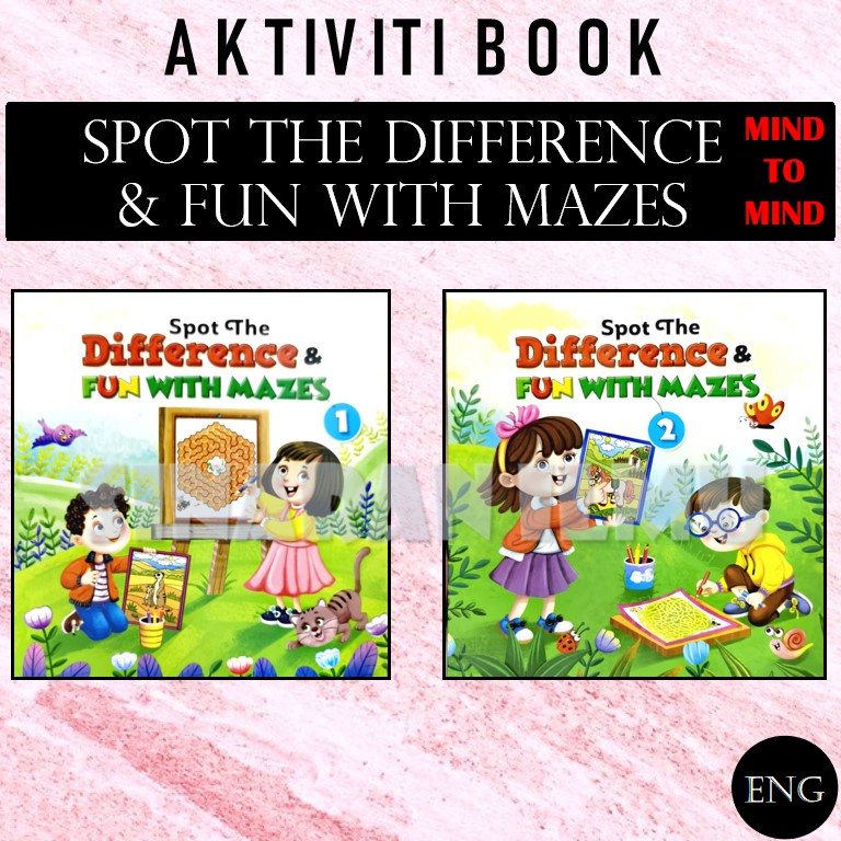 SPOT THE DIFFERENCE & FUN WITH MAZES - MIND TO MIND | Shopee Malaysia