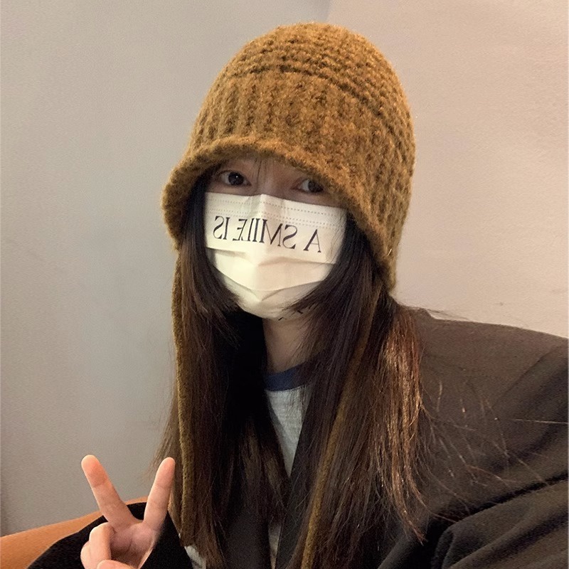 1 Pc Autumn Winter Maillard Warm Ear Protector Hats For Women Korean ...