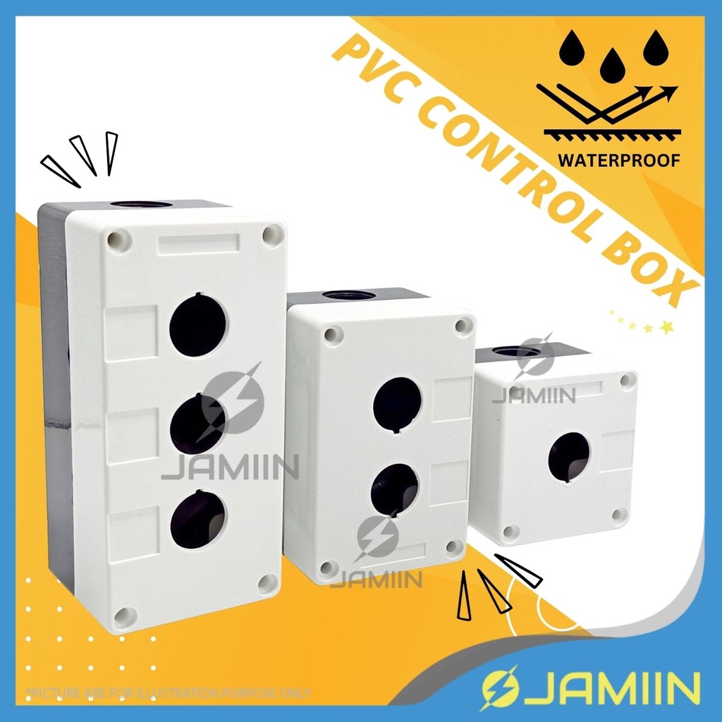 1/ 2/ 3 Way Push Button Switch Control Station Box Waterproof Push Dustproof Waterproof ...