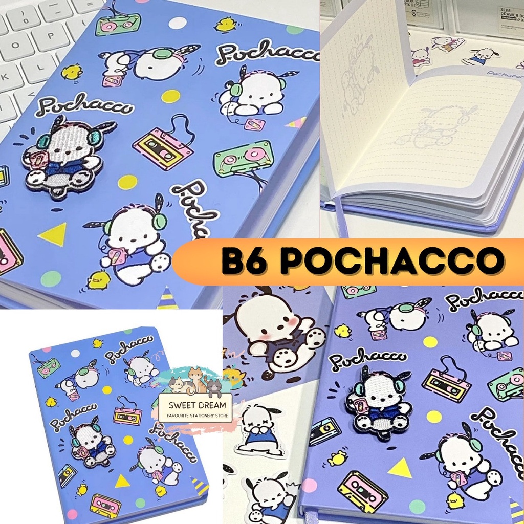 B6 BLUE Pochacco Cartoon Cute Sanrio Notebook Diary Journal Book ...