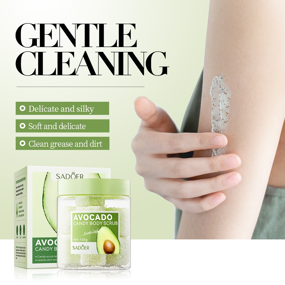 ROREC SADOER Avocado Candy Body Scrub Texture Exfoliates Leaves Skin ...