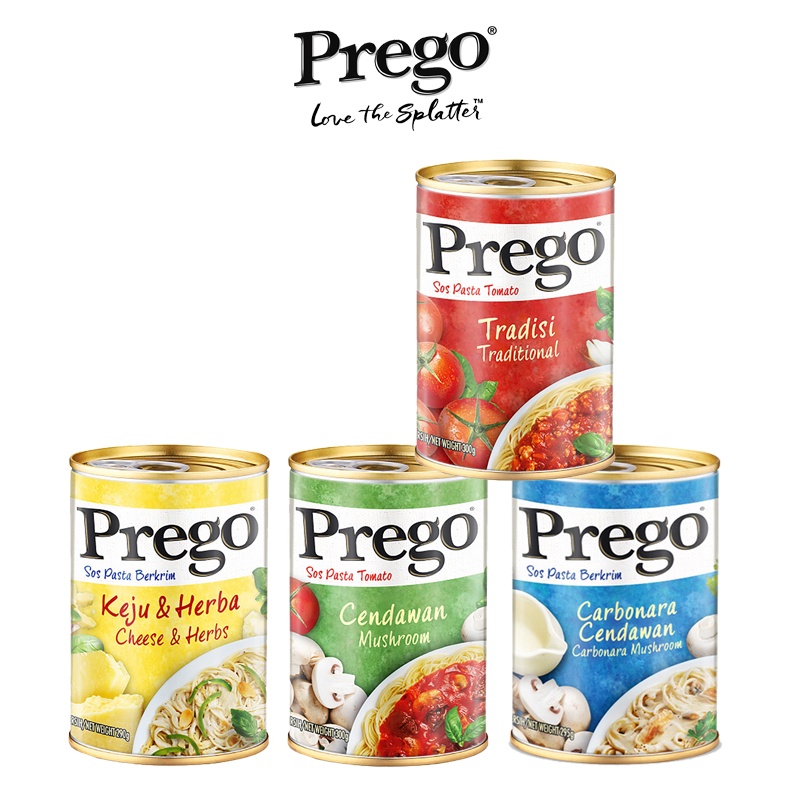 Prego Pasta Spaghetti Sauce Carbonara/Mushroom/Traditional/ Cheese Herb ...