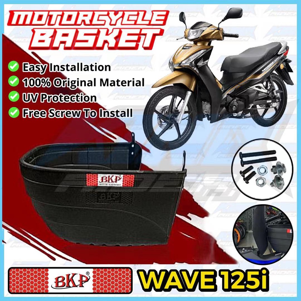 BKP Wave125i Motorcycle Basket Plastic Quality Honda Wave 125 125i ...